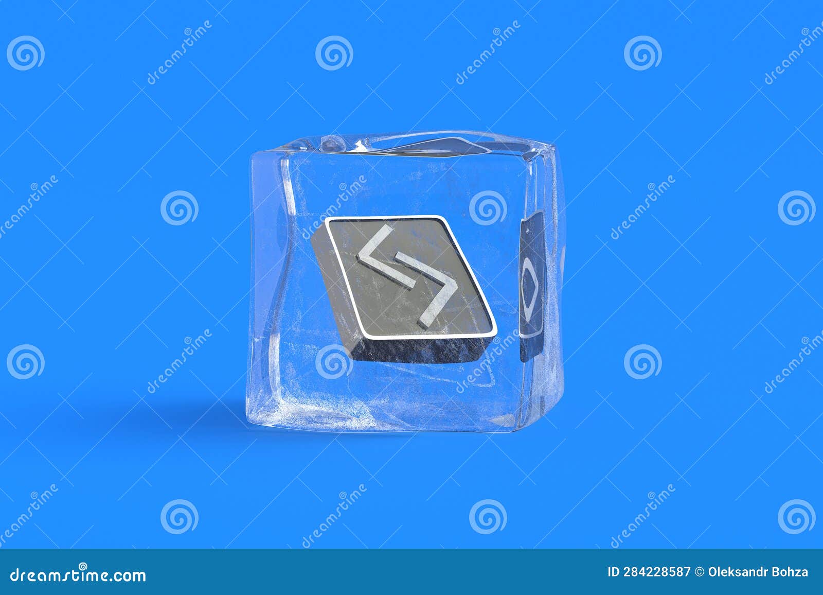Jara rune in ice cube stock illustration. Illustration of symbol ...
