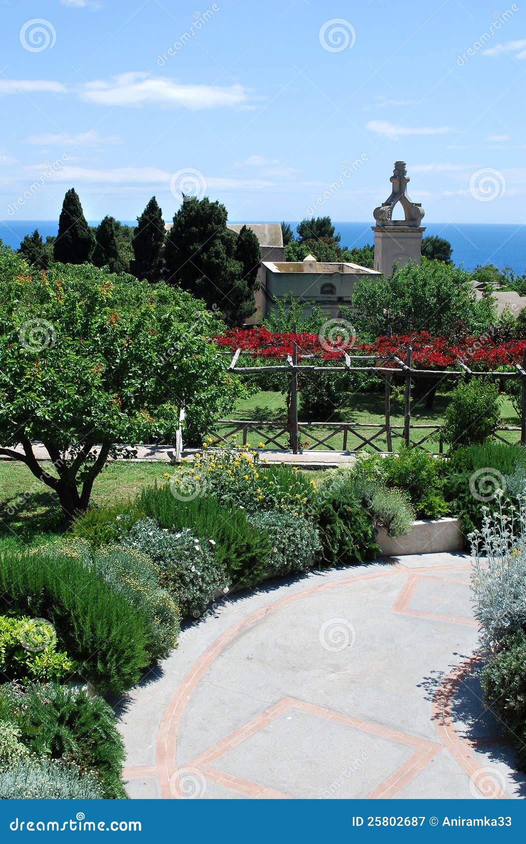 Jardin botanique de Capri image stock. Image du botanique - 25802687