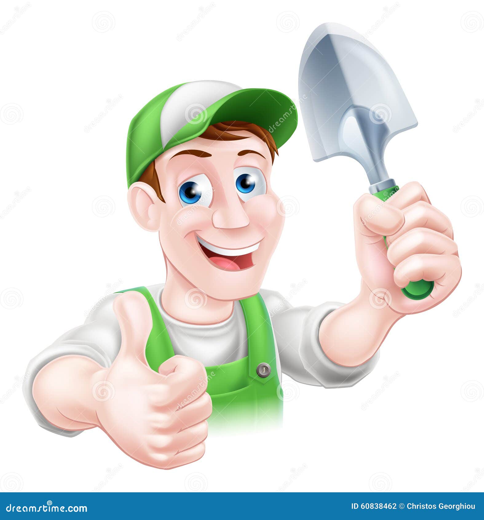 Jardinier Heureux De Dessin Animé Illustration de Vecteur ...