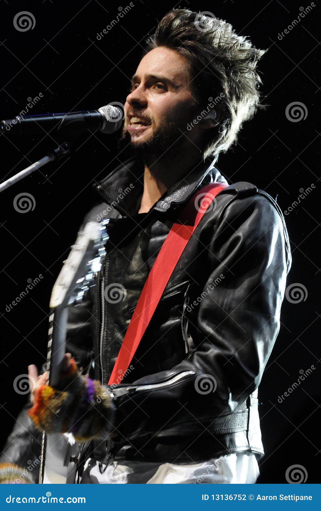 Jared Leto of 30 Seconds To Mars Performing. Editorial Photography ...