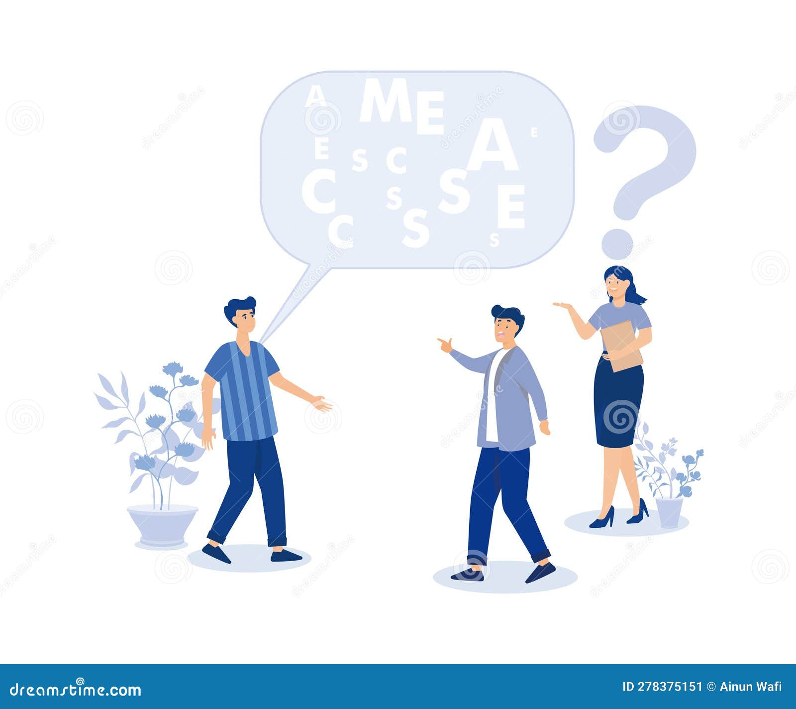 Jargon, Complicated Conversation,businessman Talk with Jargon Word in ...