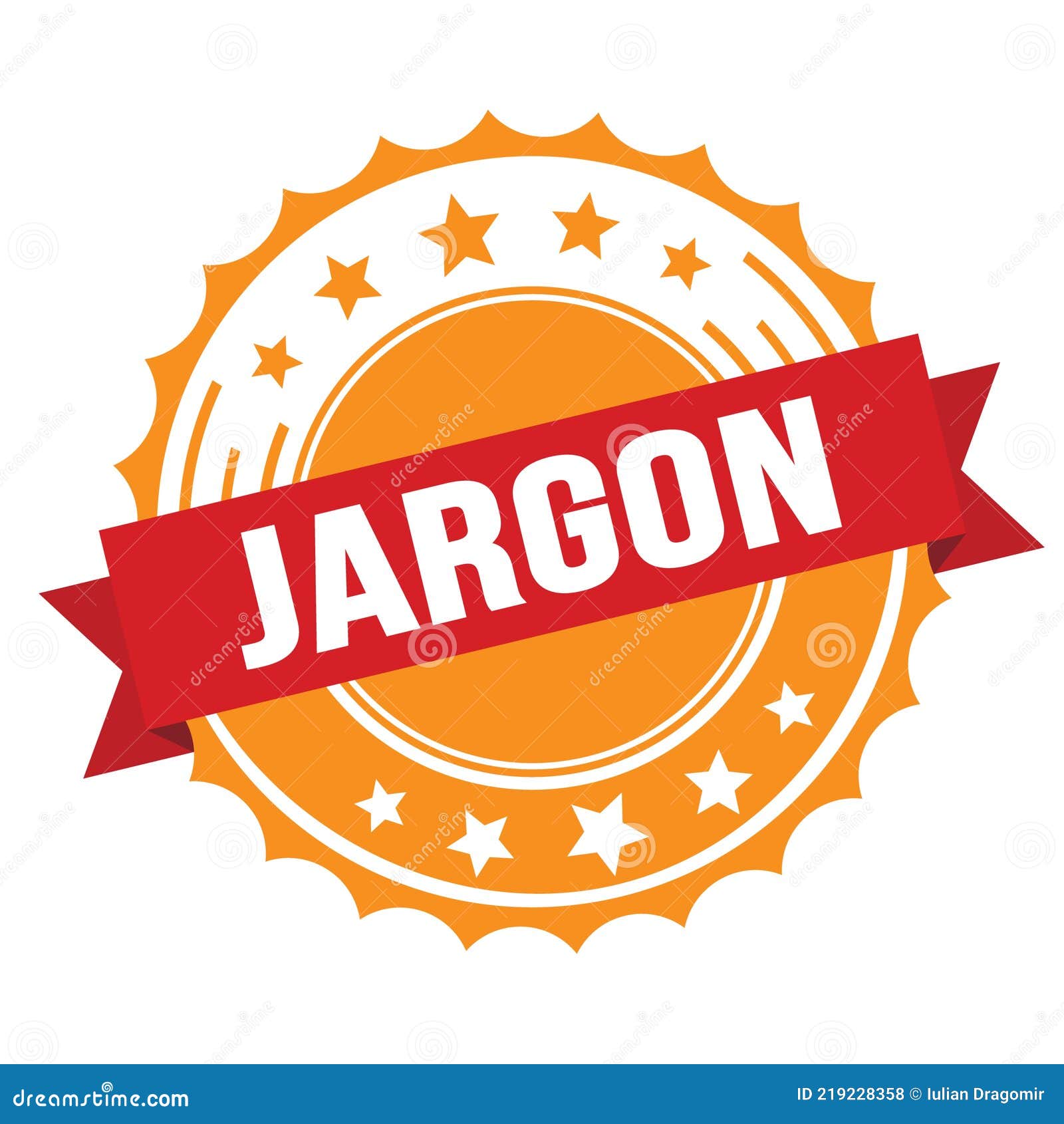 JARGON Text on Red Orange Ribbon Stamp Stock Illustration ...