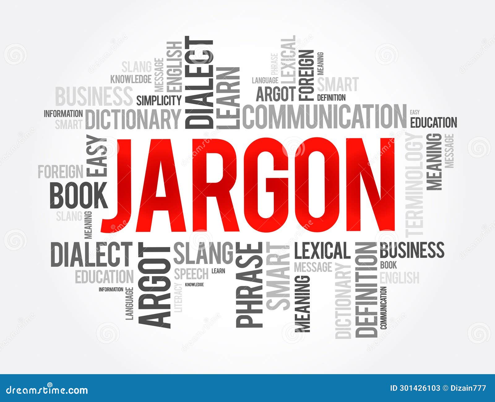 Jargon Word Cloud Collage, Education Concept Background Royalty-Free ...