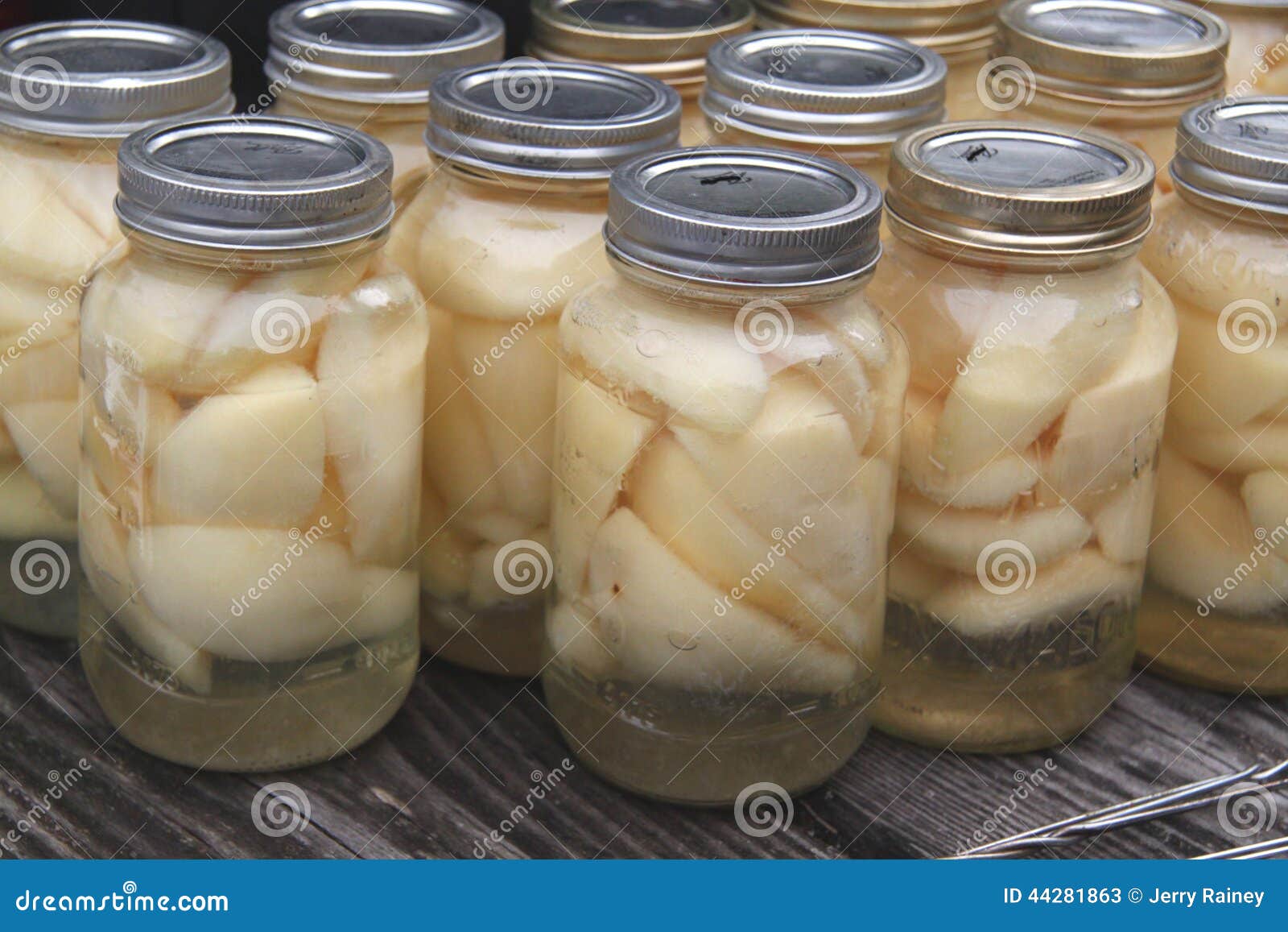 Jars of canned pears stock image. Image of camp, table - 44281863