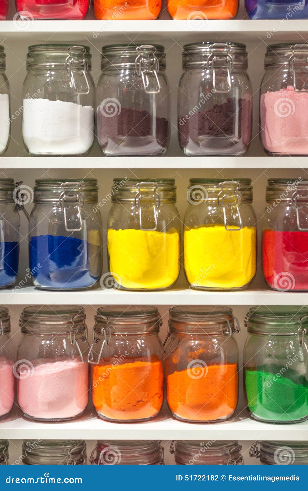 Jars of Colored Sand stock photo. Image of orange, container - 51722182