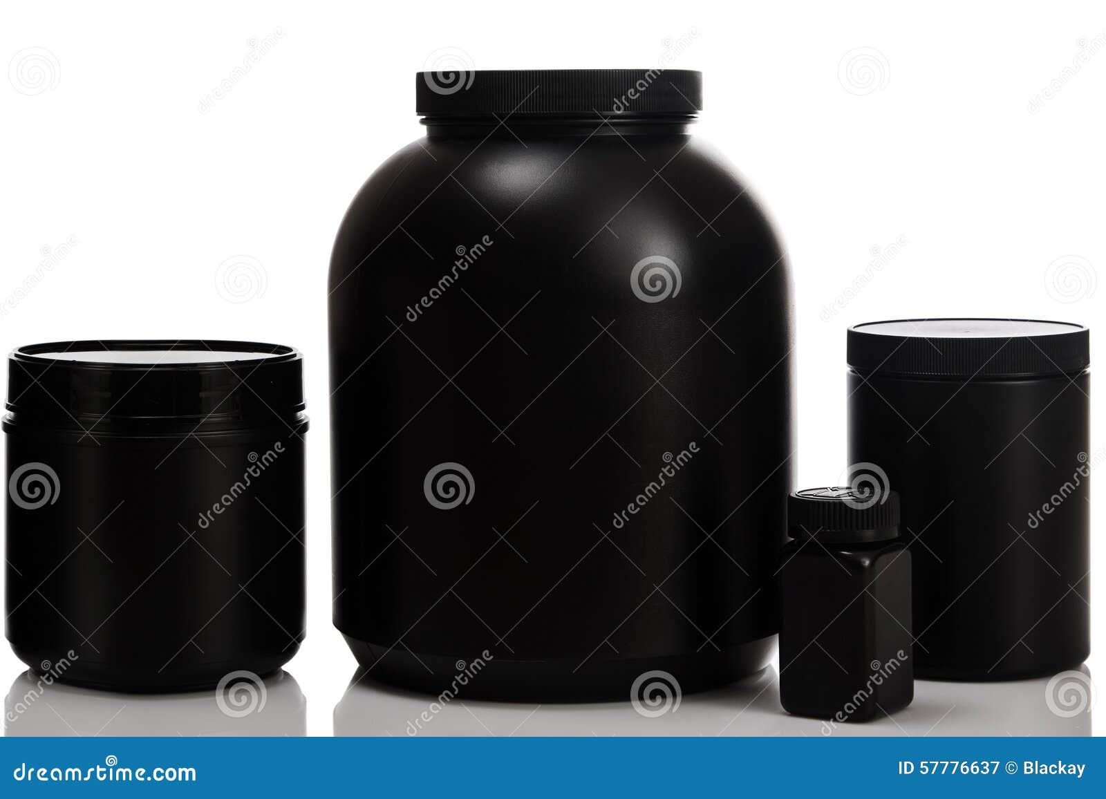 Jars with food supplements stock image. Image of casein - 57776637