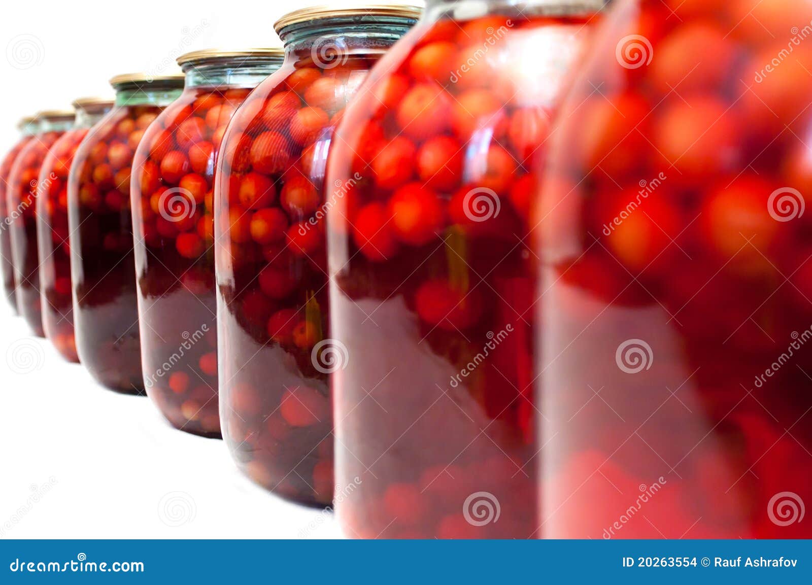 Jars Full of Fresh Cherry Juice Stock Photo - Image of white, fruit ...