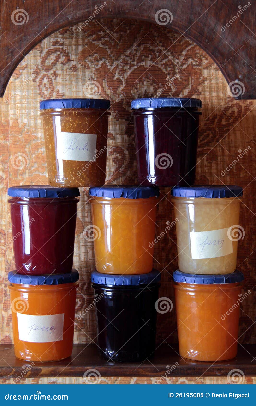 Jars of jam stock image. Image of woods, strawberries - 26195085