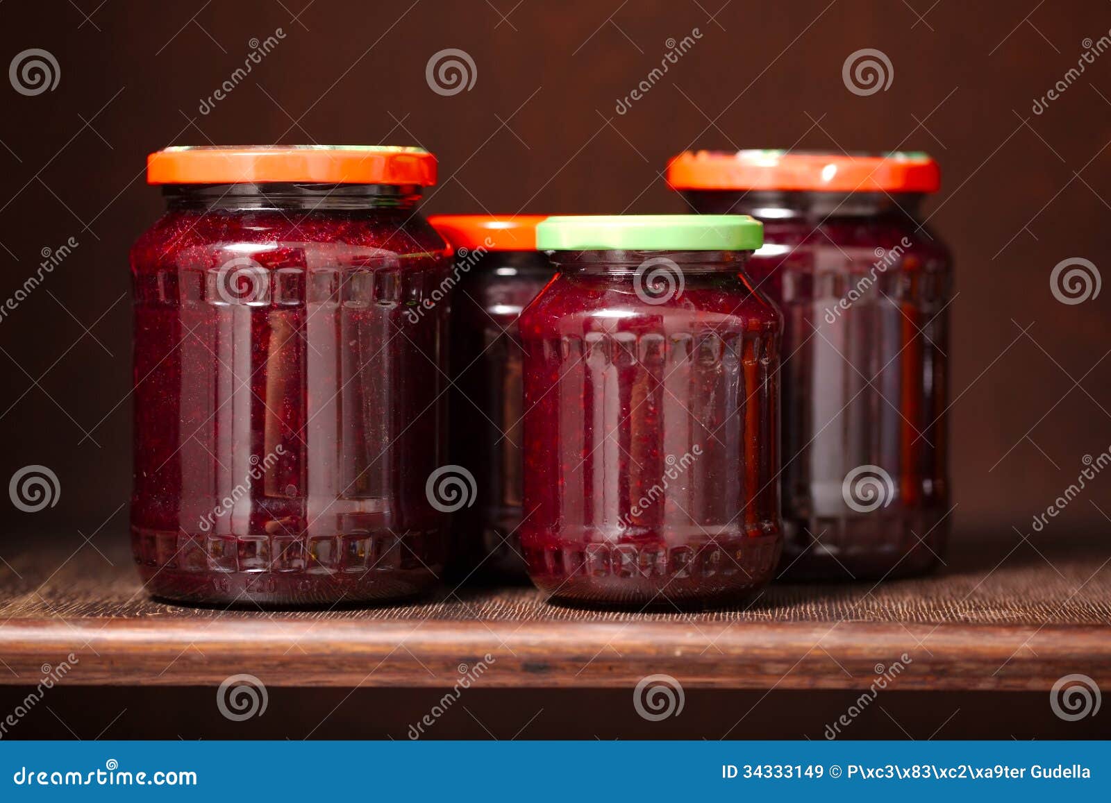 Jars of Jam stock image. Image of ingredient, healthy - 34333149