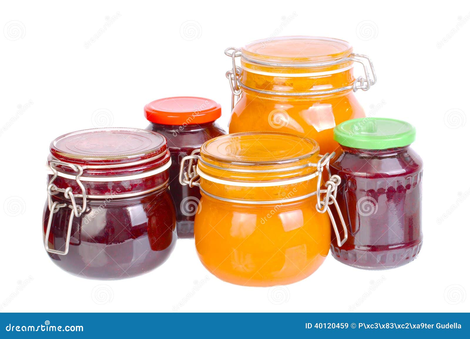 Jars of Jam stock image. Image of healthy, food, homemade - 40120459