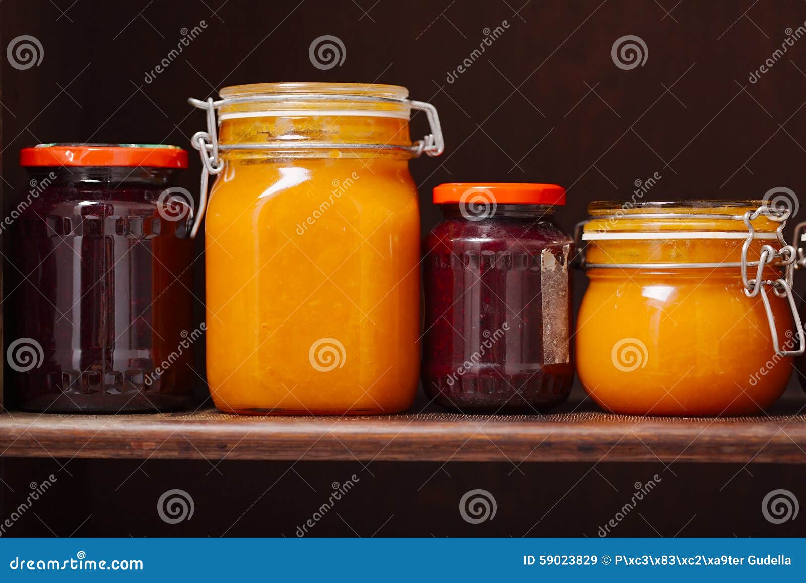 Jars of Jam stock image. Image of organic, food, container - 59023829