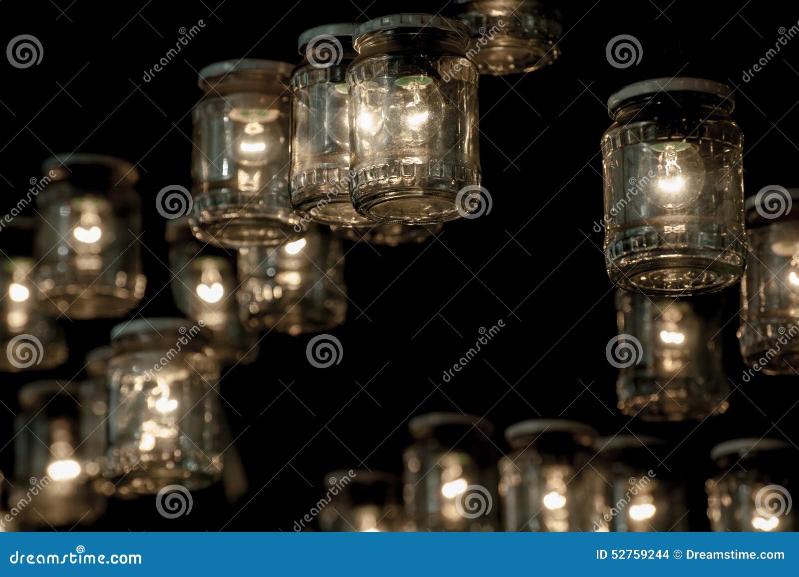 Jars with Light Bulbs Inside Stock Photo - Image of electricity, light ...
