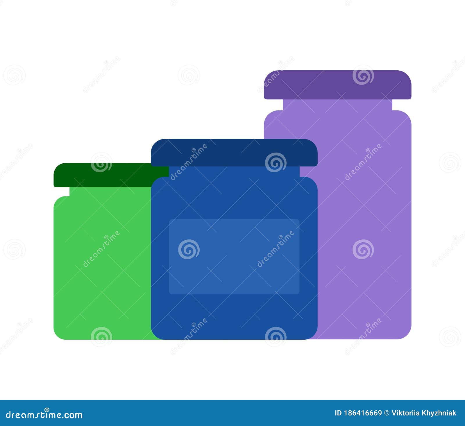 Jars with Paints for Drawing Vector Flat Isolated Stock Vector ...