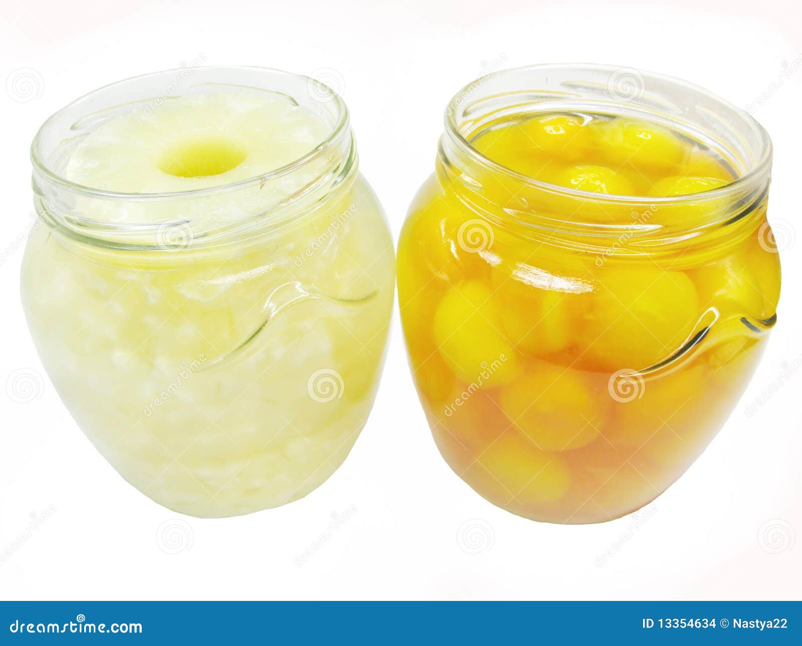 Jars of Papaya in Syrup and Pineapple Preserves Stock Photo - Image of ...