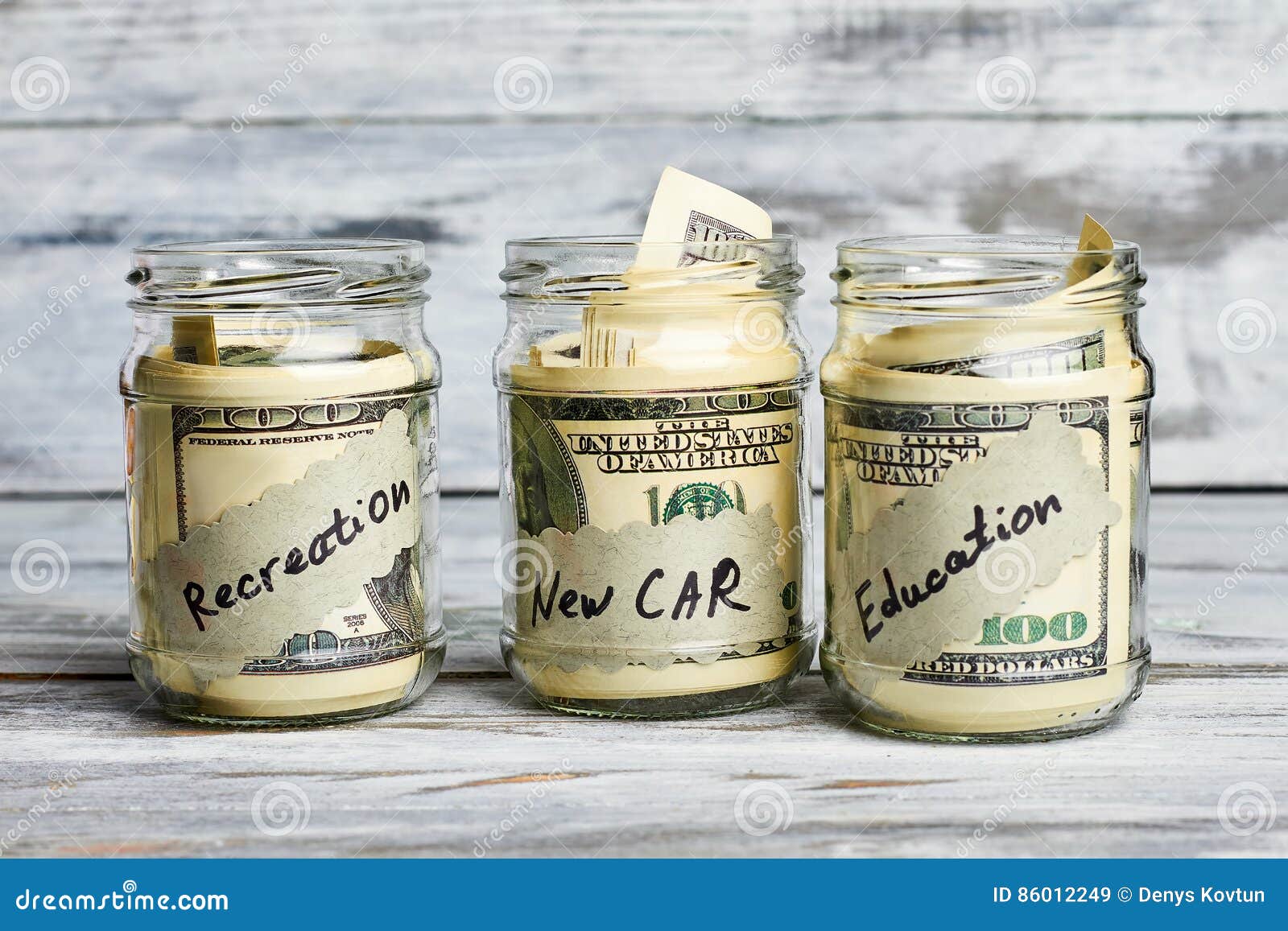 Jars with US dollars. stock image. Image of businessman - 86012249