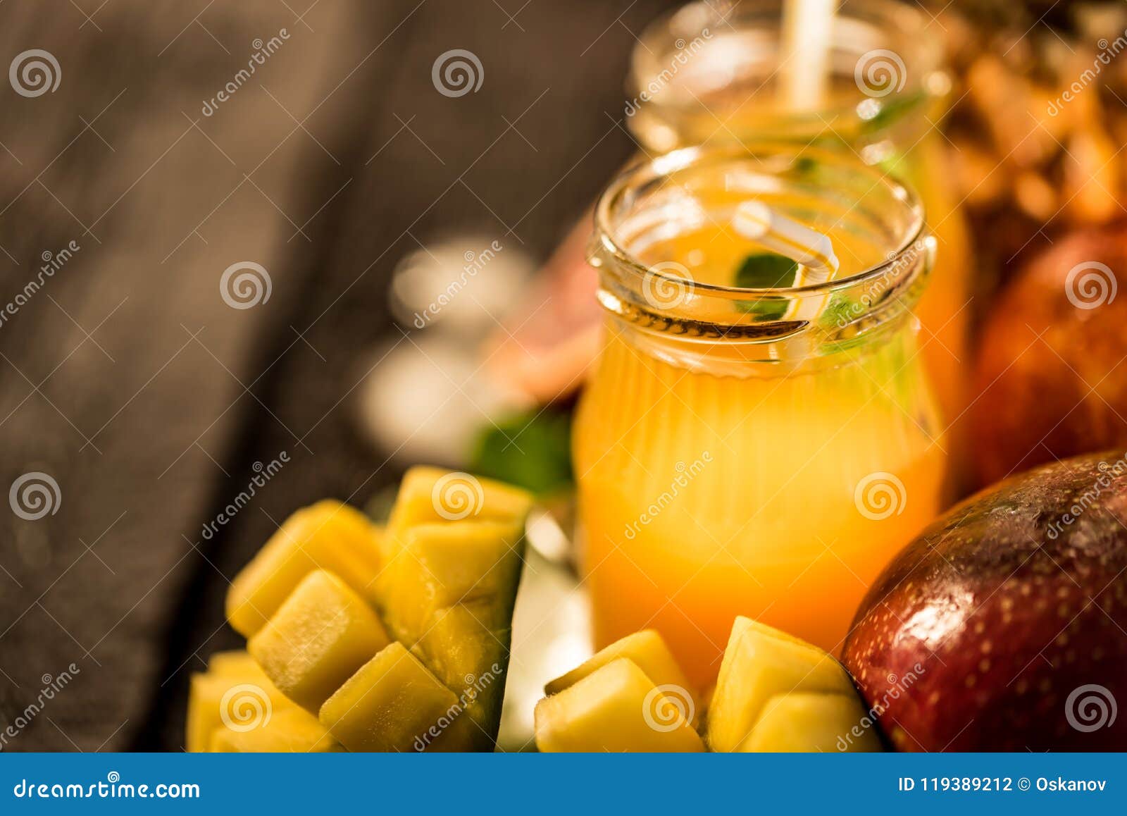 Glasses of Juices. Refreshments and Summer Drinks. Stock Photo - Image ...