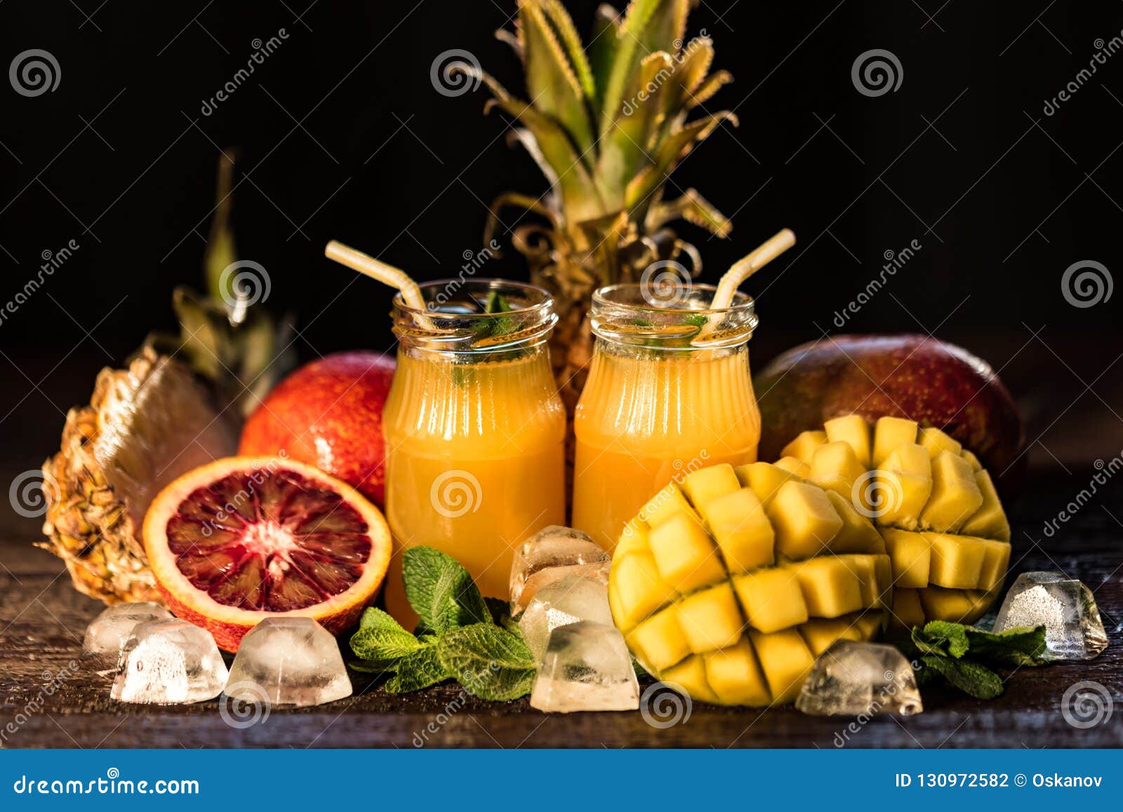 Glasses of Juices. Refreshments and Summer Drinks. Stock Photo - Image ...