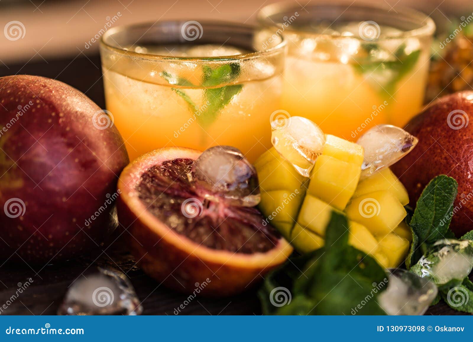 Glasses of Juices. Refreshments and Summer Drinks. Stock Photo - Image ...