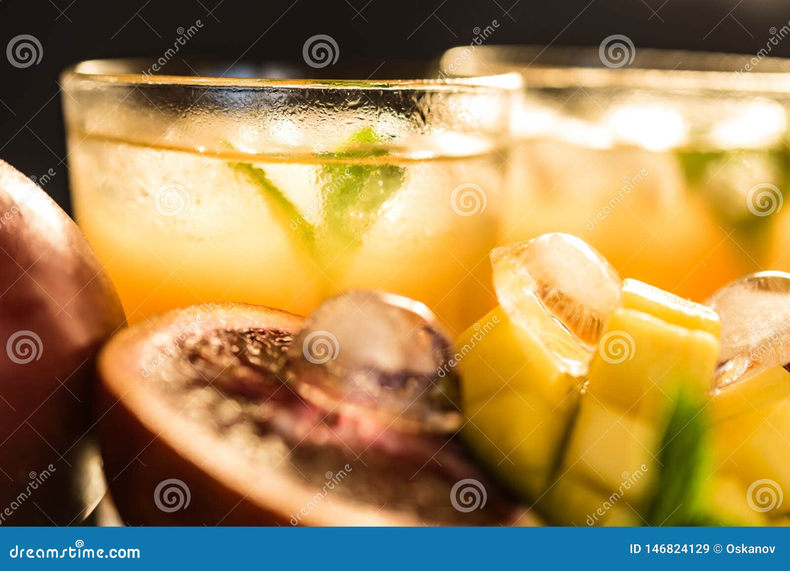 Glasses of Juices. Refreshments and Summer Drinks. Stock Image - Image ...