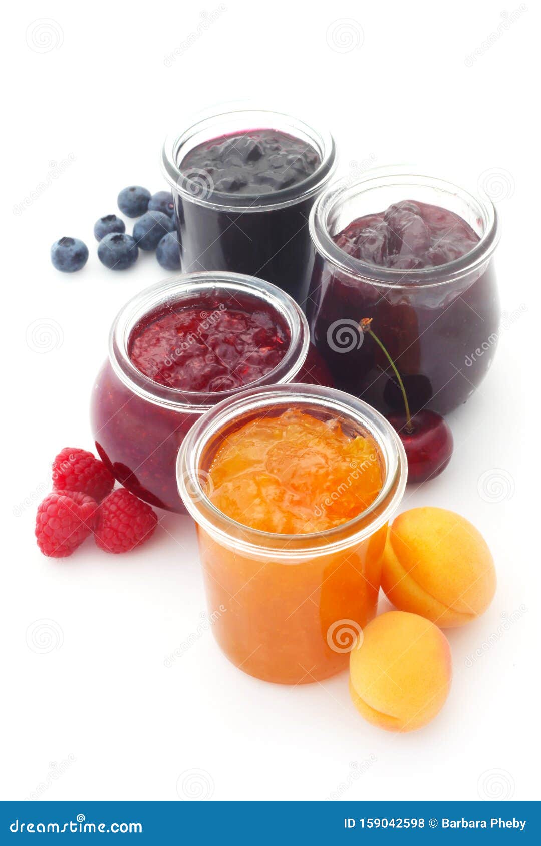 Jams stock photo. Image of summer, raspberry, glass - 159042598