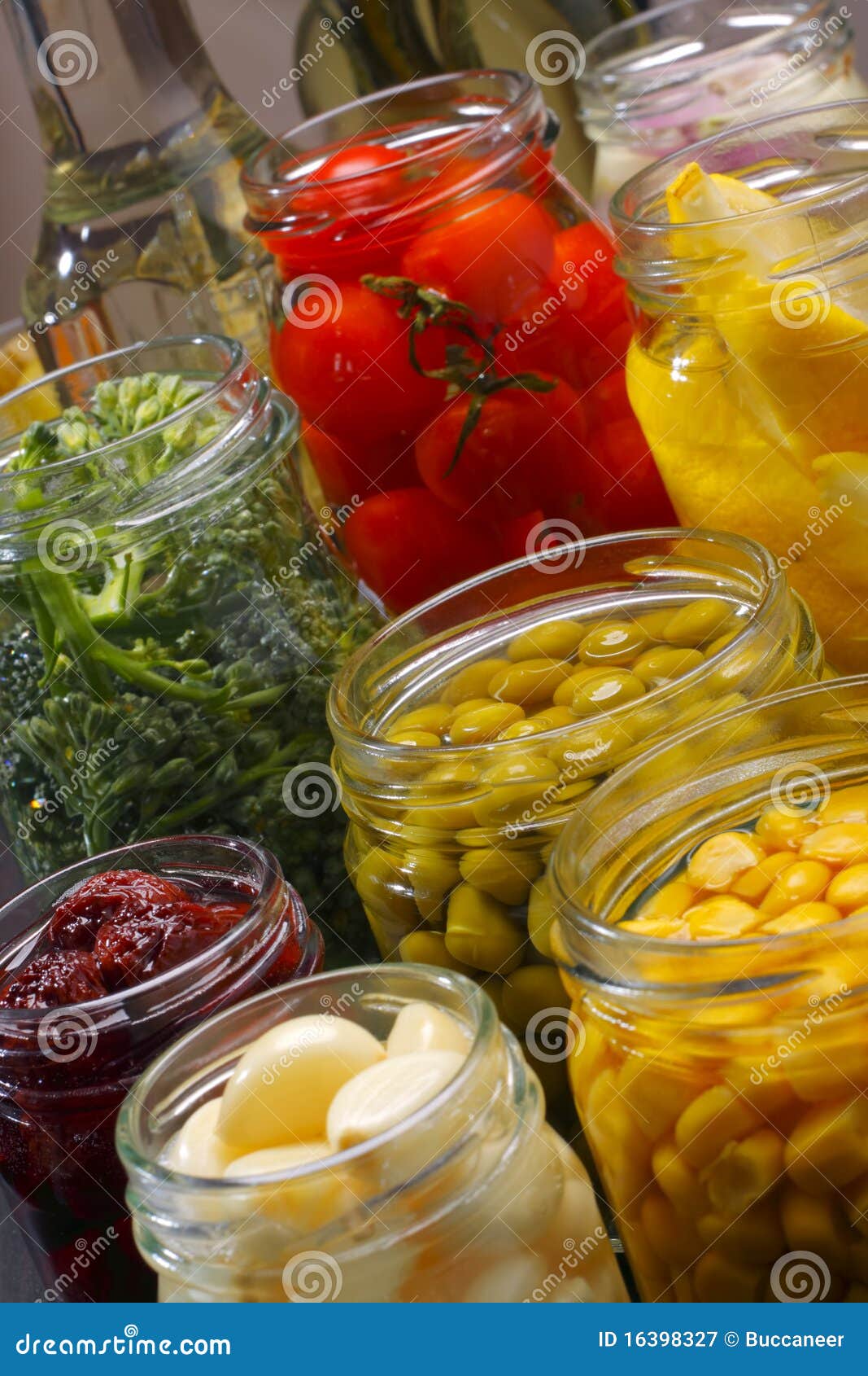 Jars with Various Preserved Food Stock Image - Image of preserved, peas ...