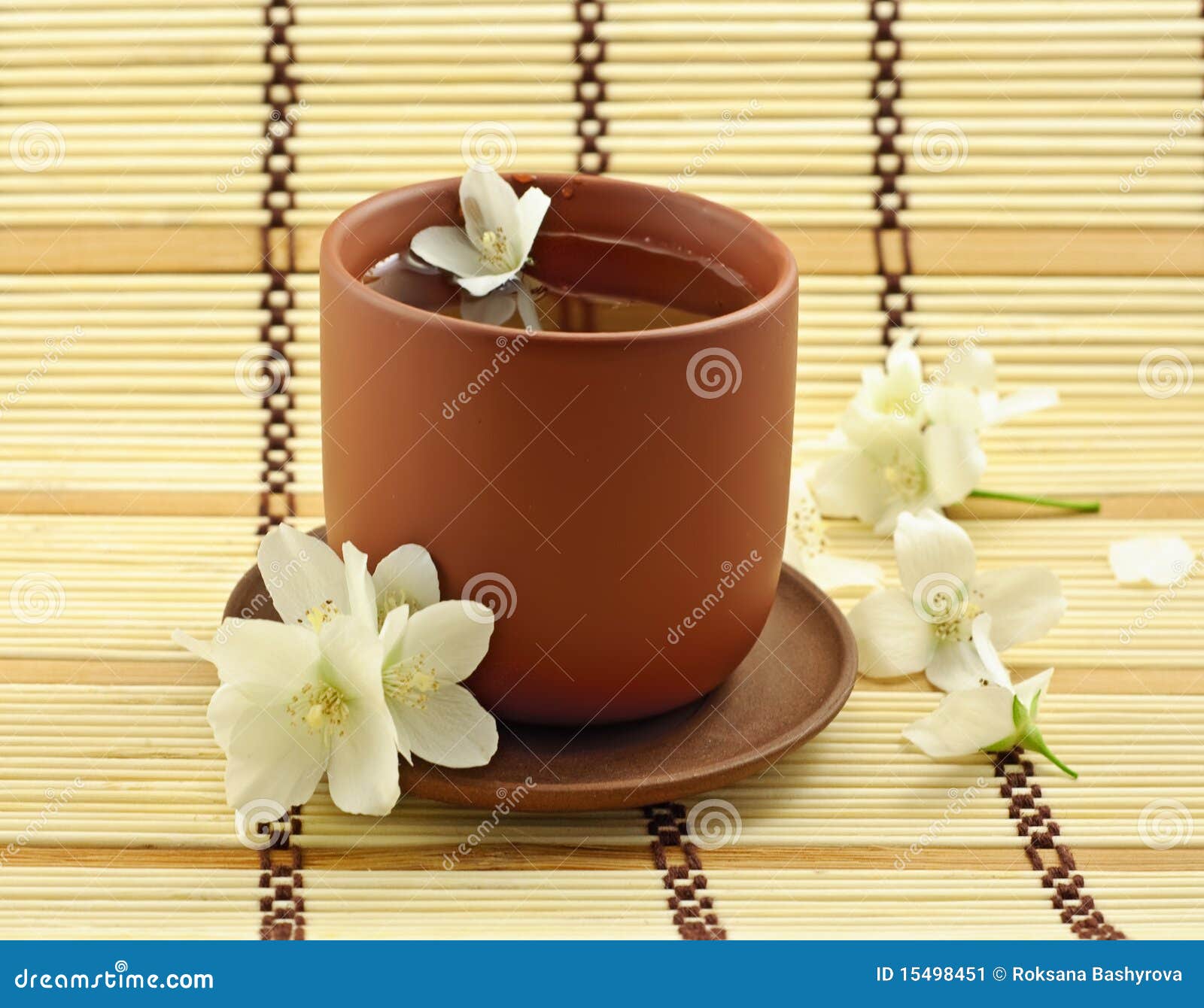 Jasmin tea stock image. Image of ceramic, brown, east - 15498451
