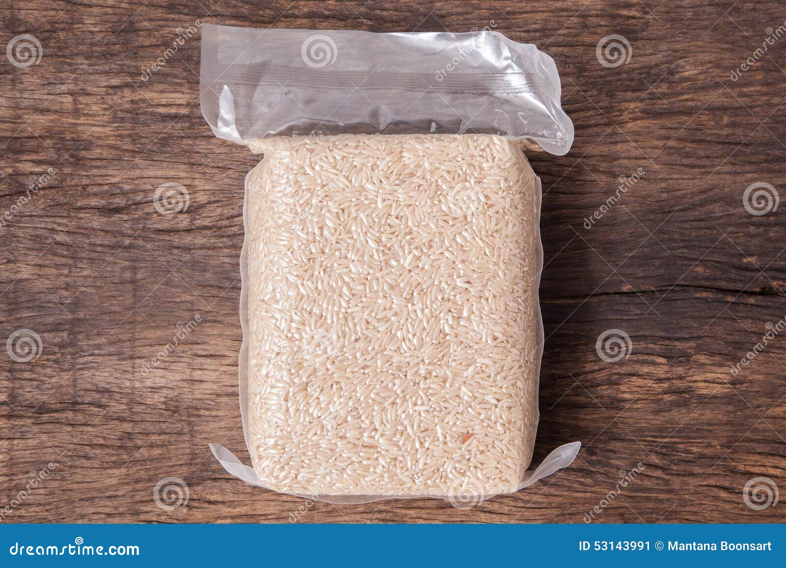 Jasmine Brown Rice in Vacuum Plastic Bag Stock Image - Image of ...