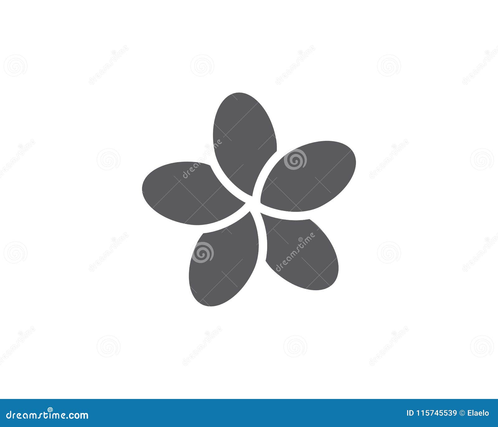 Jasmine Flower Icon Logo Template Stock Vector - Illustration of ...