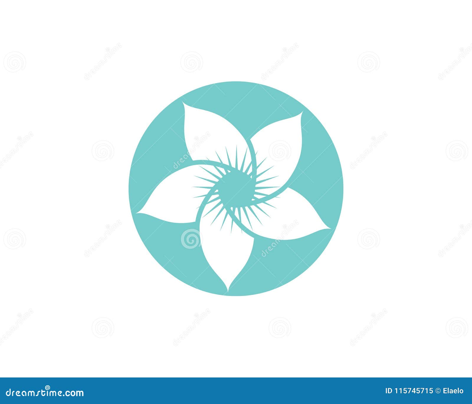 Jasmine Flower Icon Logo Template Stock Vector - Illustration of ...