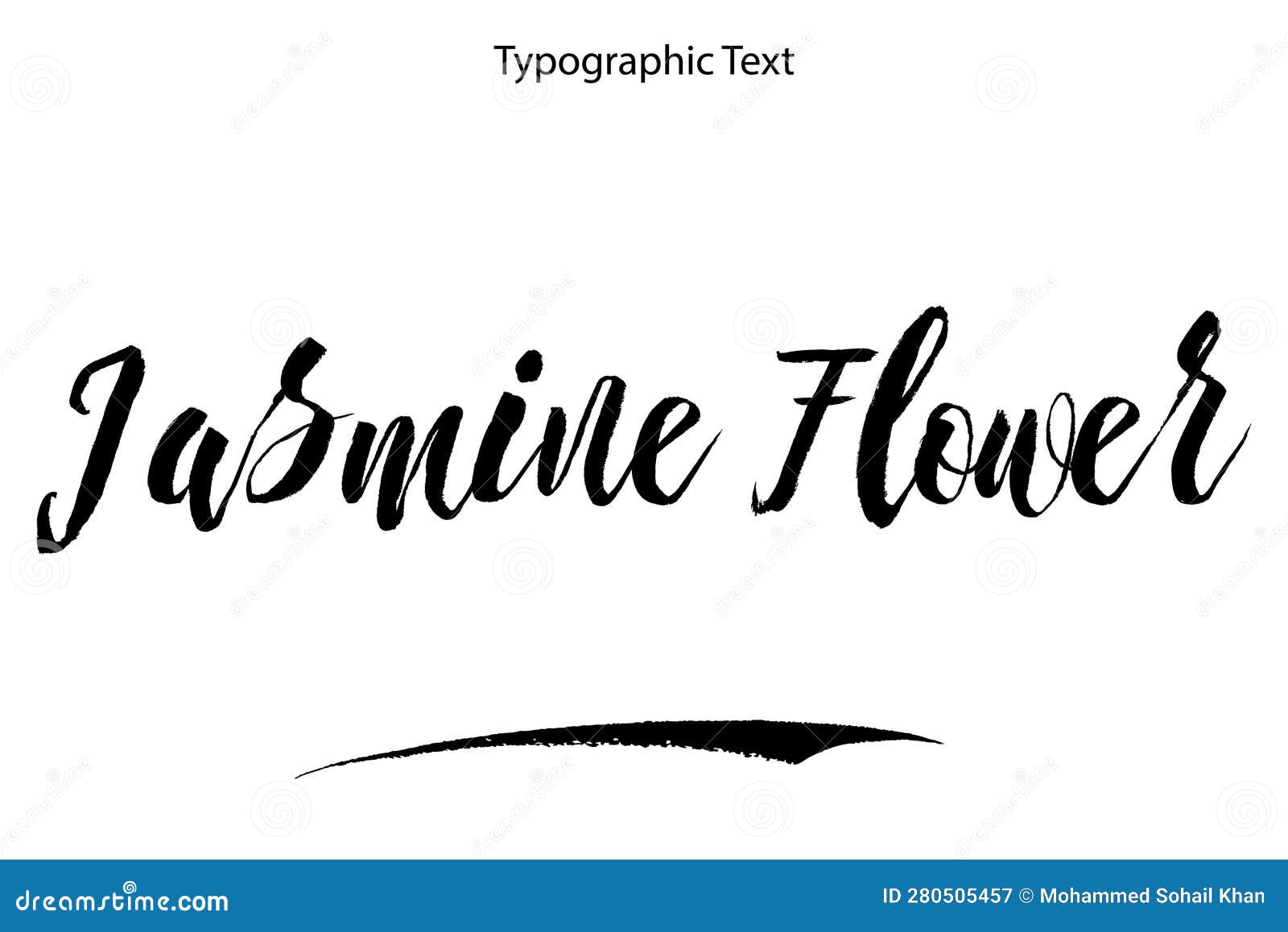 Jasmine Flower Typography Lettering Text Vector Design Quote Stock ...