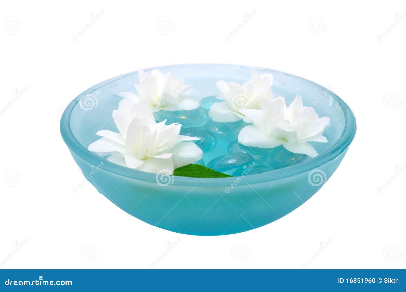 Jasmine Flowers Floating in Bowl Stock Photo - Image of aromatherapy ...