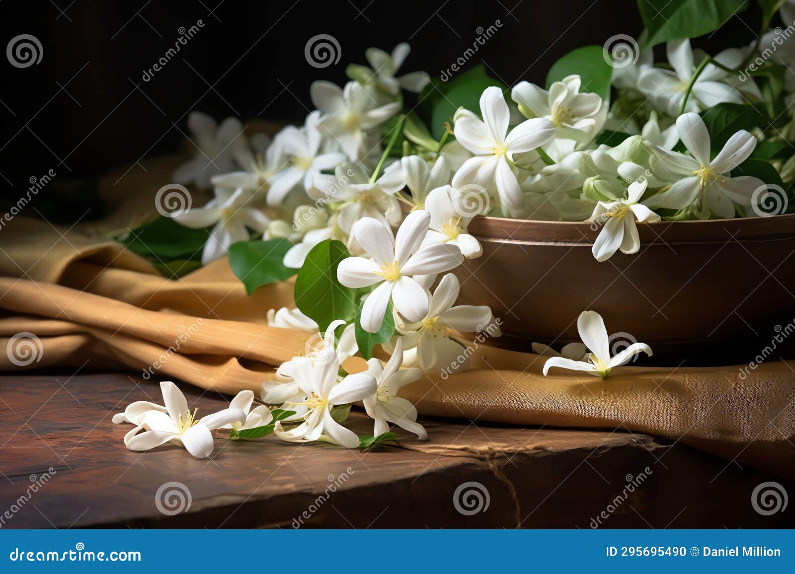 Jasmine Flowers India Symbol with Copy Space Stock Illustration ...