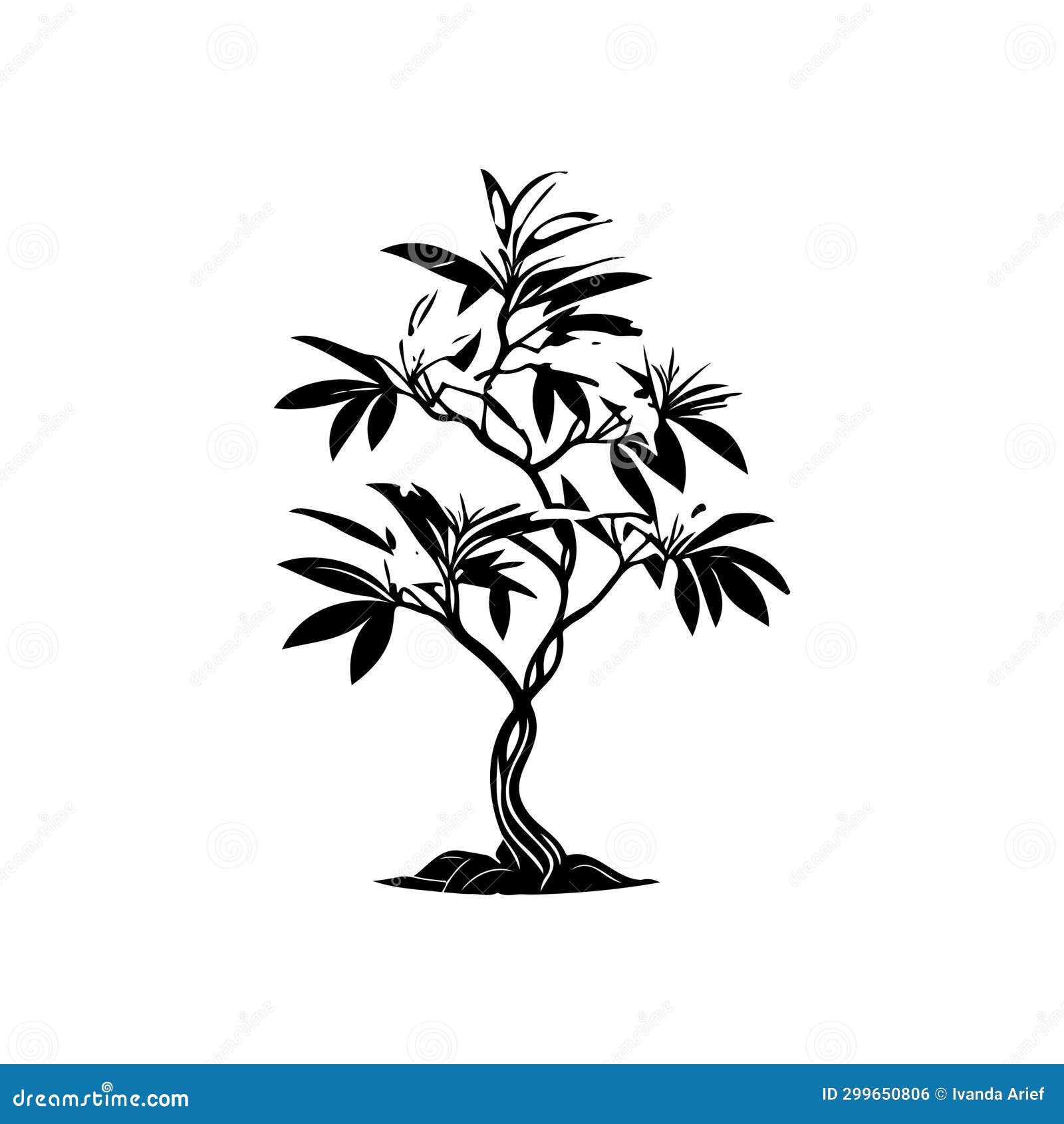Jasmine Icon Hand Draw Black Colour Tree Day Logo Symbol Perfect Stock ...