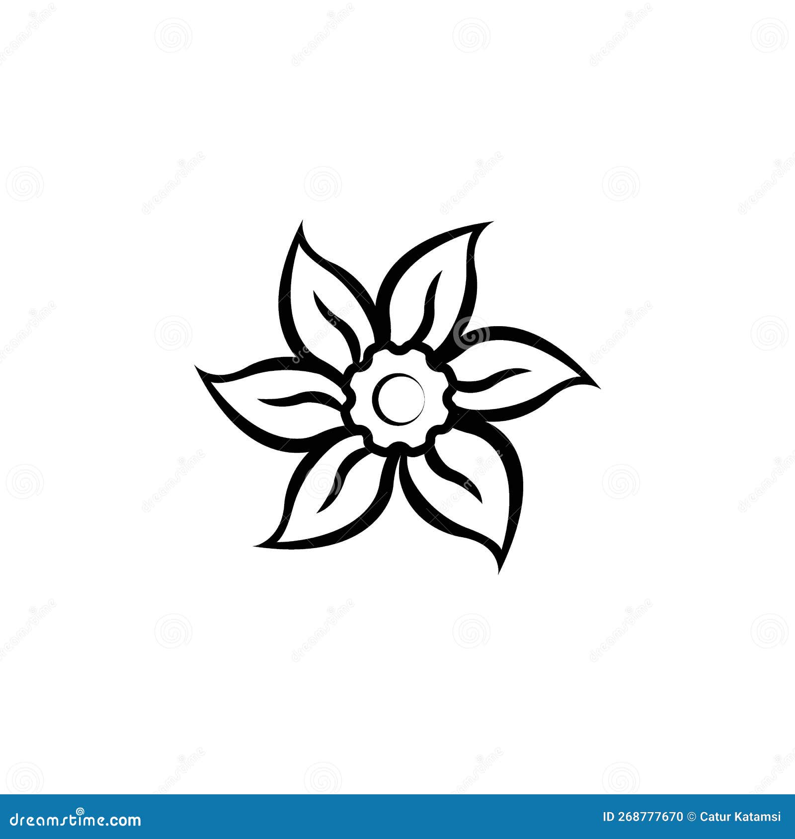 Jasmine Icon Logo Vector Design Template Stock Illustration ...