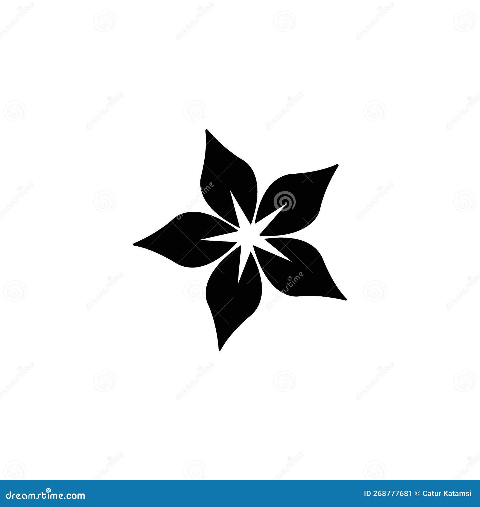 Jasmine Icon Logo Vector Design Template Stock Illustration ...