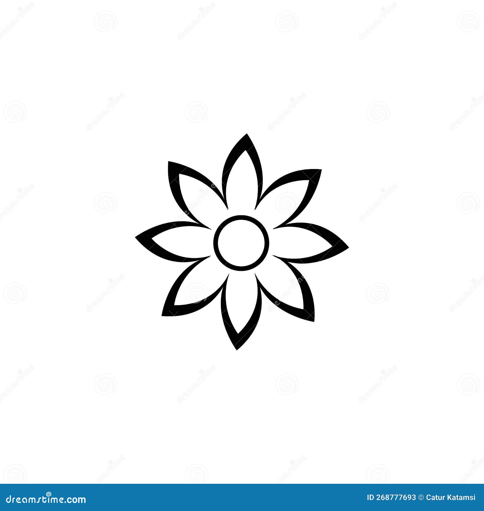 Jasmine Icon Logo Vector Design Template Stock Illustration ...