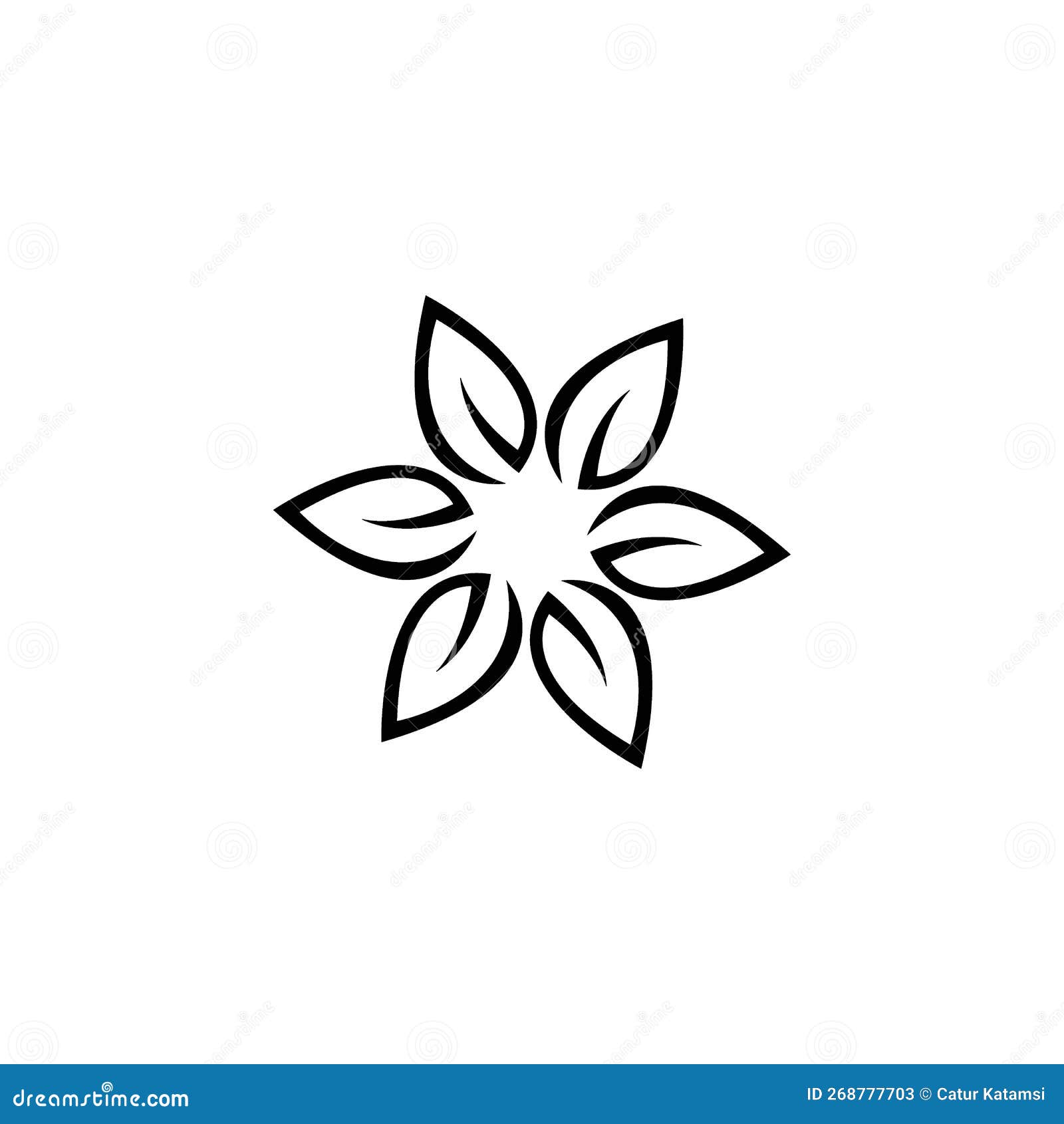 Jasmine Icon Logo Vector Design Template Stock Illustration ...