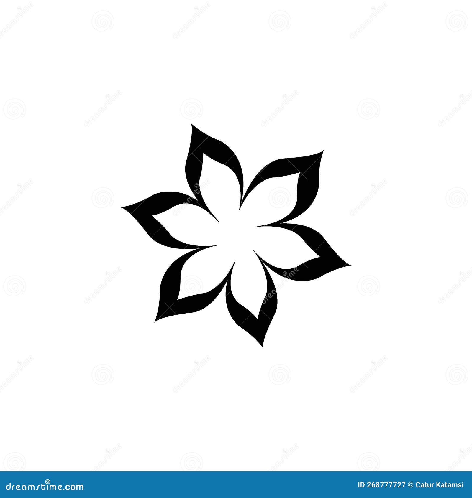 Jasmine Icon Logo Vector Design Template Stock Illustration ...