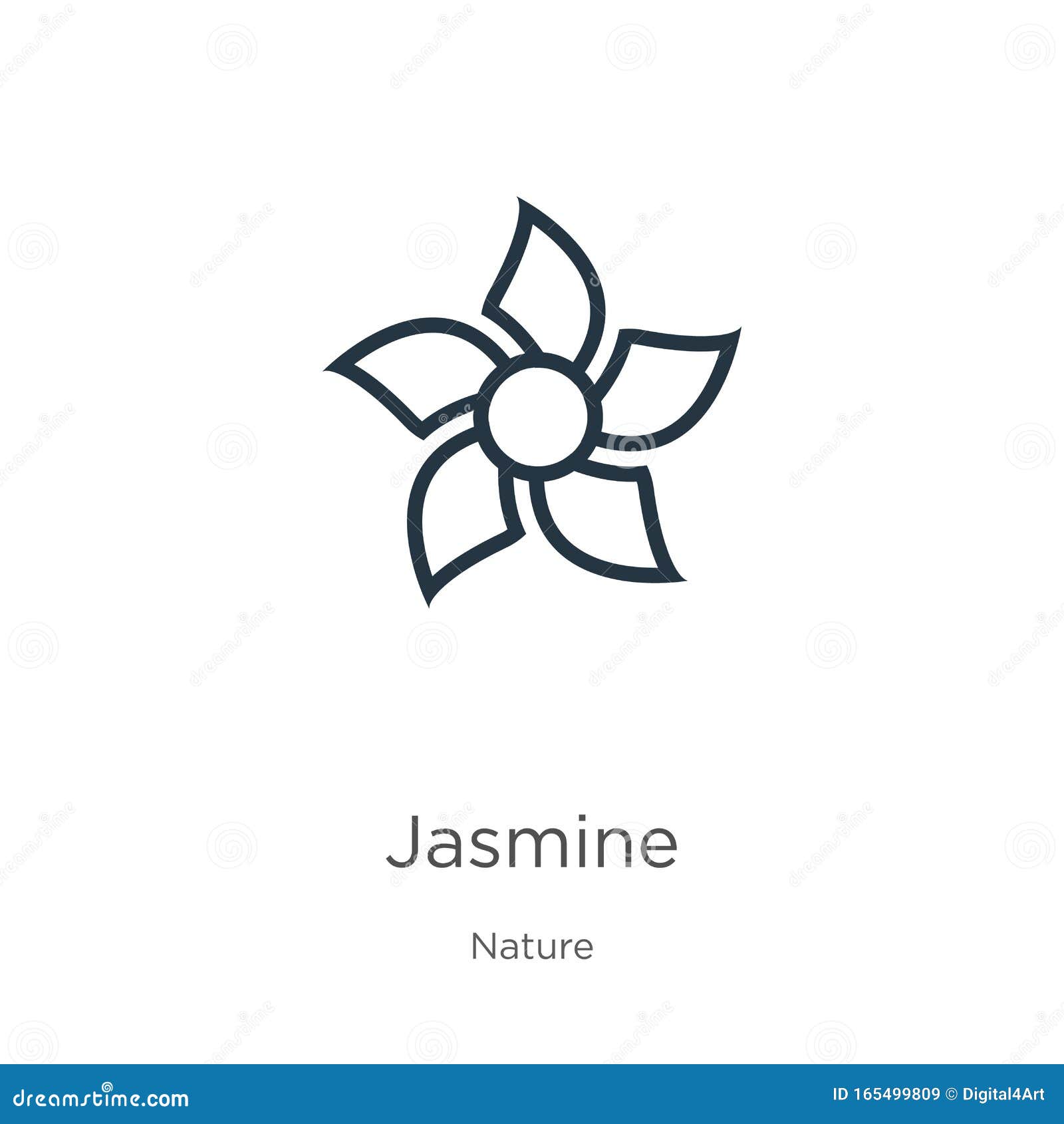 Jasmine Icon On White Background. Simple Element Illustration From ...
