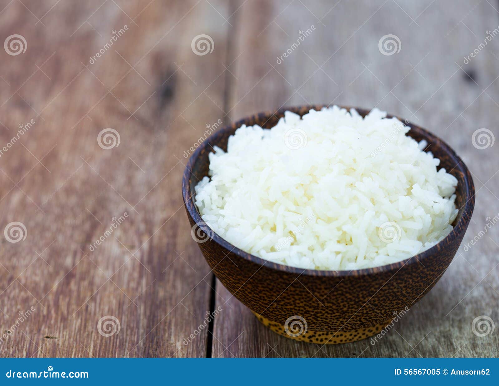 Jasmine Rice in a Rice Bowl Stock Image - Image of thai, rice: 56567005