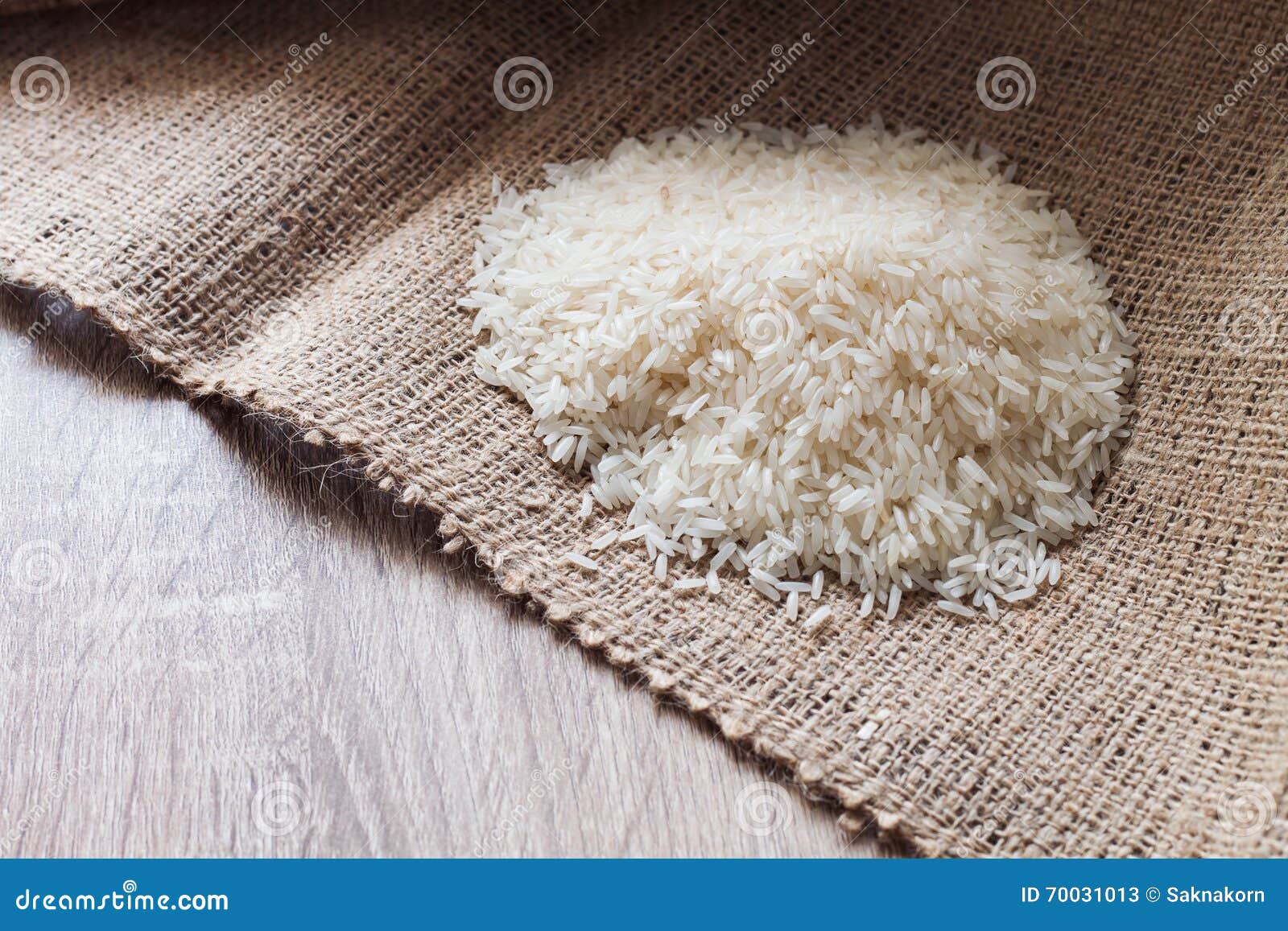 Jasmine rice on sack stock image. Image of textile, rice - 70031013