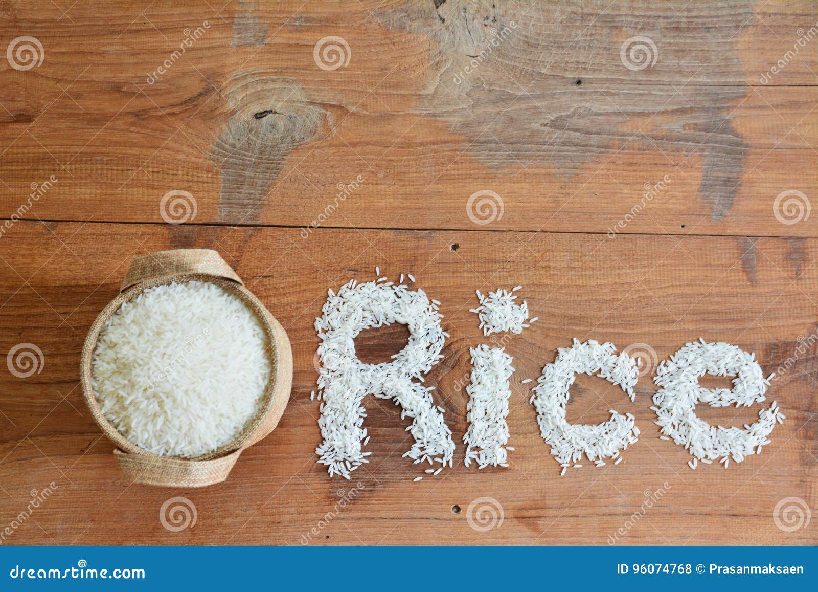 Jasmine rice in sack stock photo. Image of cooking, agriculture - 96074768