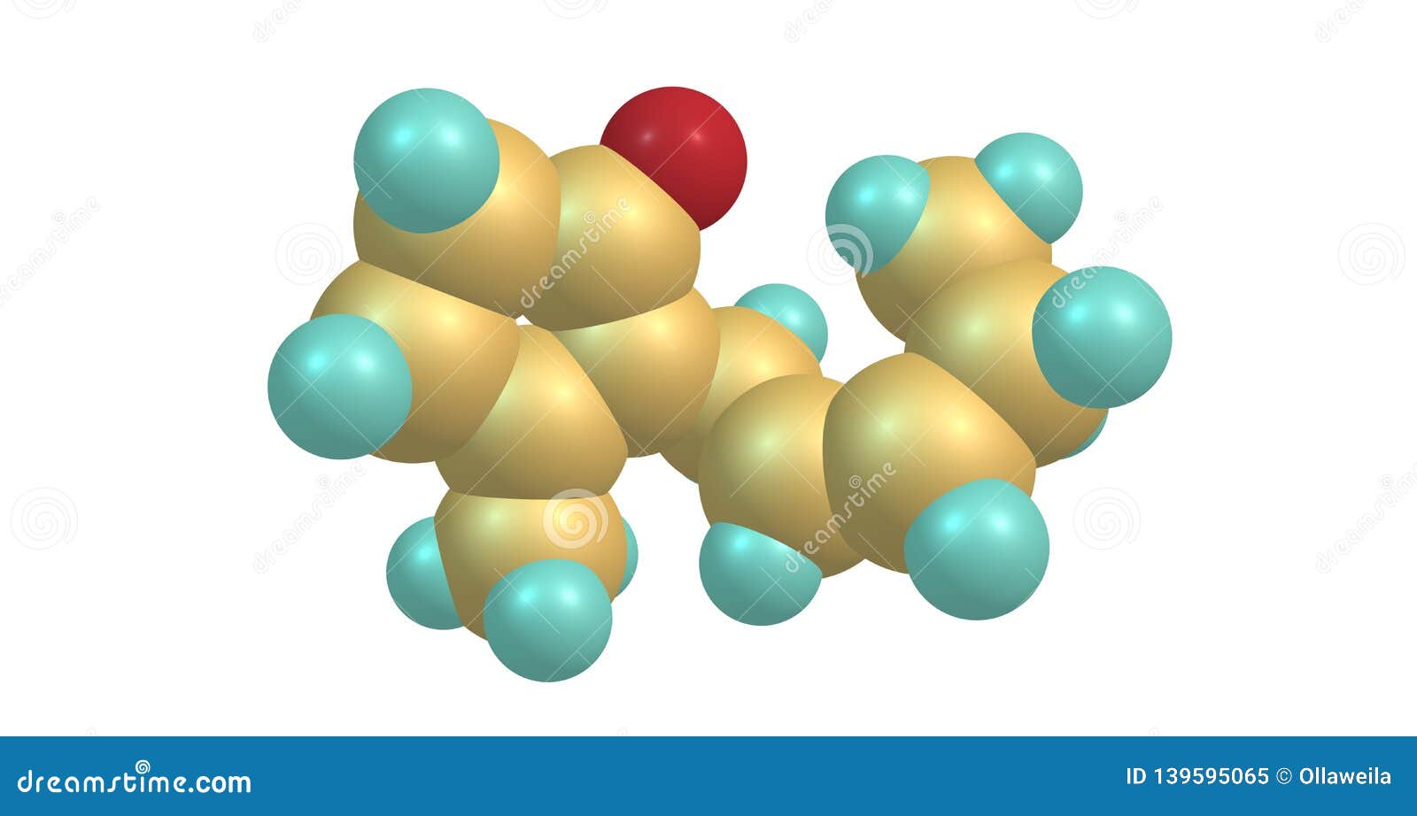 Jasmone Molecular Structure Isolated on White Stock Illustration ...