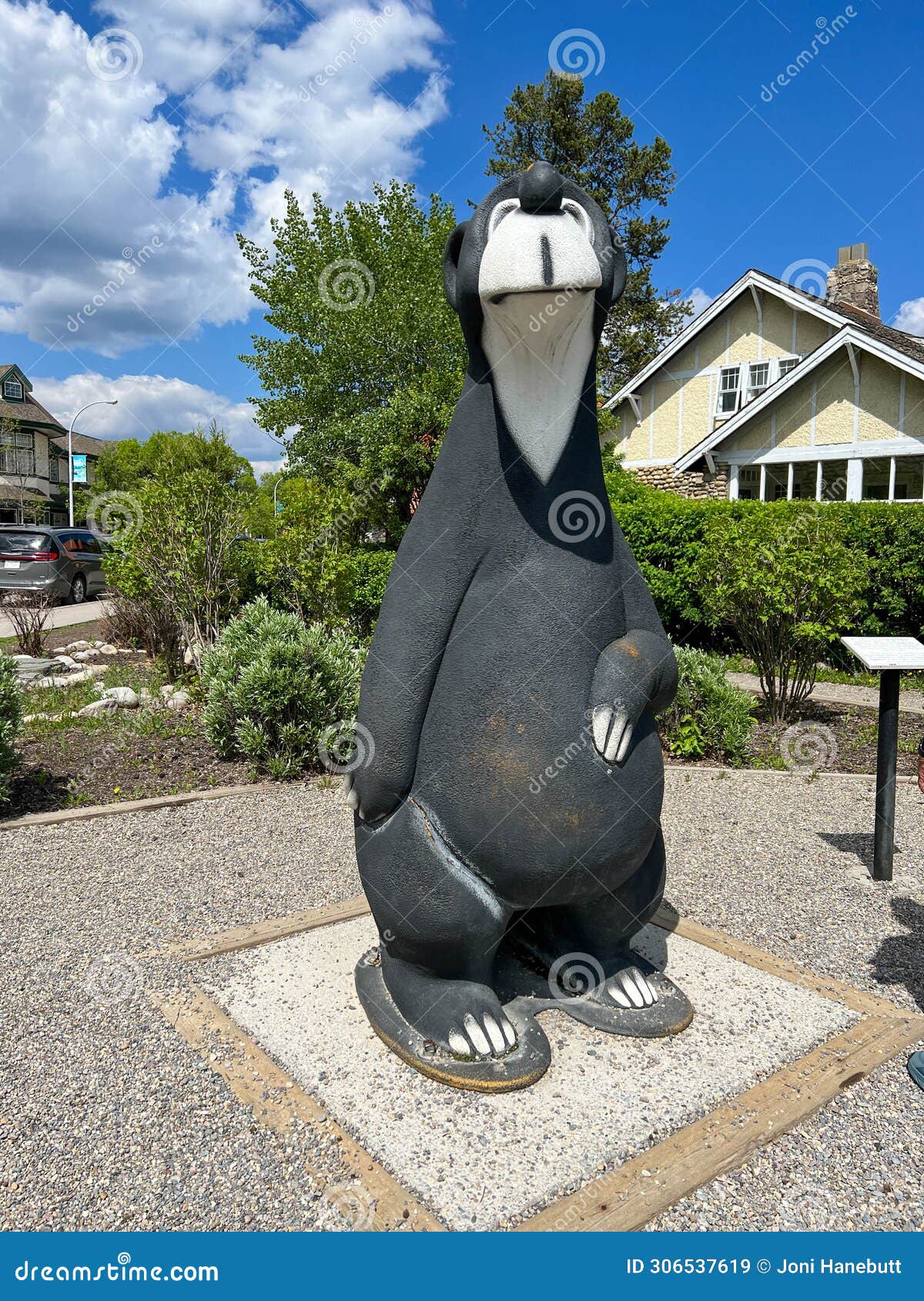 A Bear Statue in the Town of Jasper, AB in Canada Jasper National Park ...