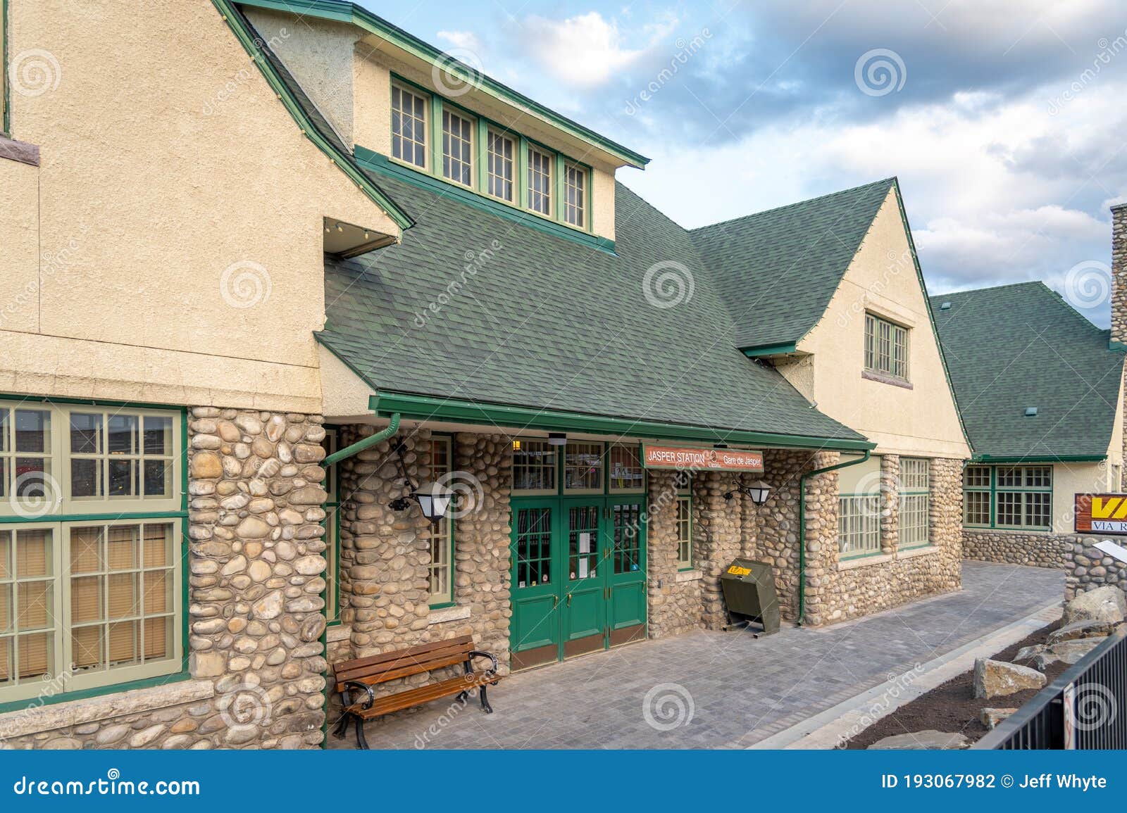 Exterior Facade of the Jasper Train Station Editorial Photography ...