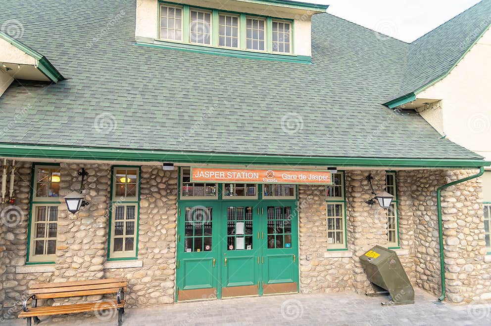 Exterior Facade of the Jasper Train Station Editorial Photo - Image of ...