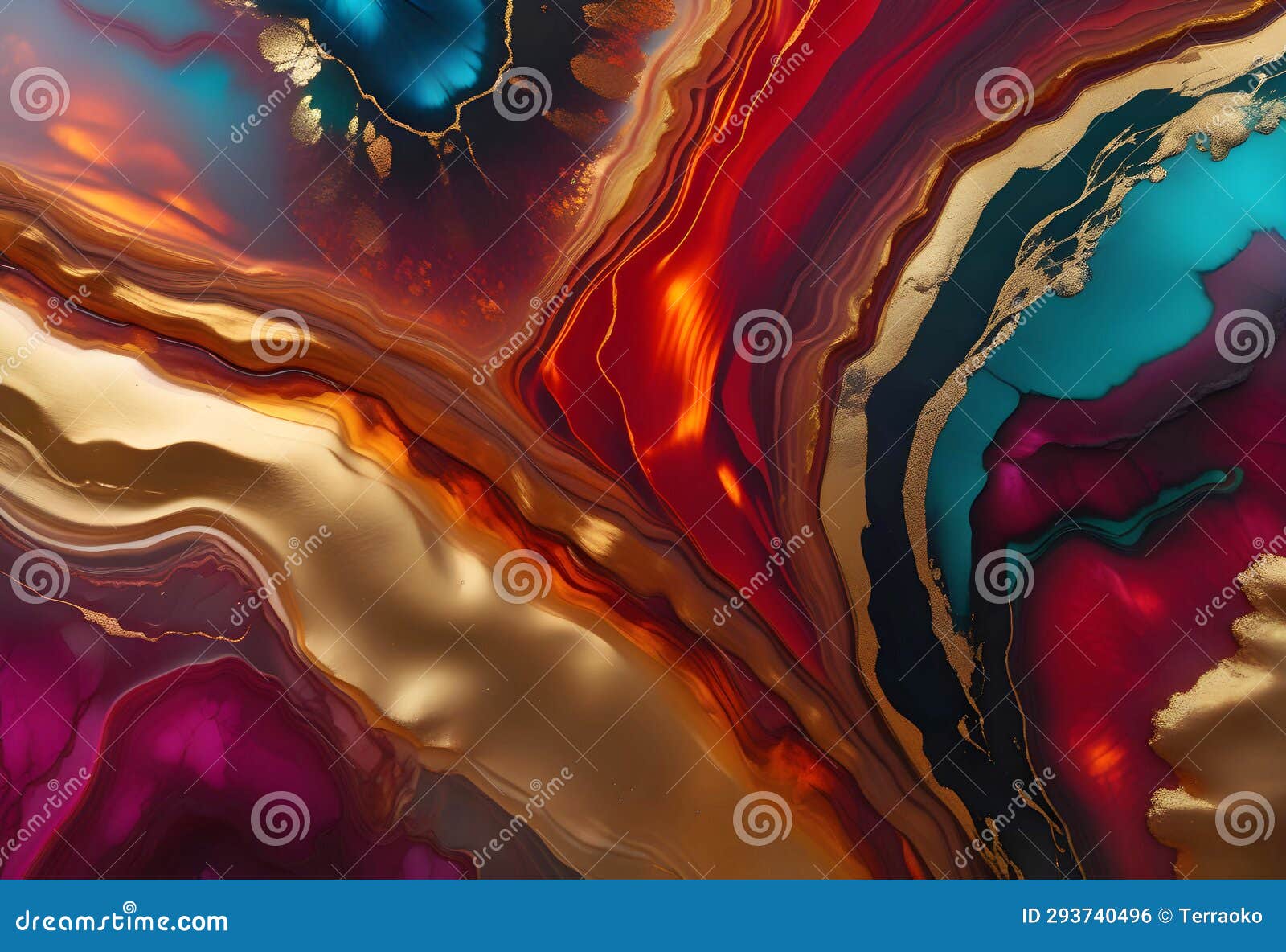 Jasper Texture Hand Painted with Ink Background with Golden Glitter ...