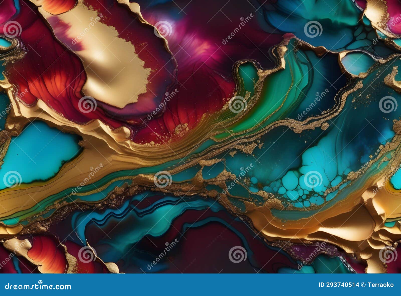 Jasper Texture Hand Painted with Ink Background with Golden Glitter ...