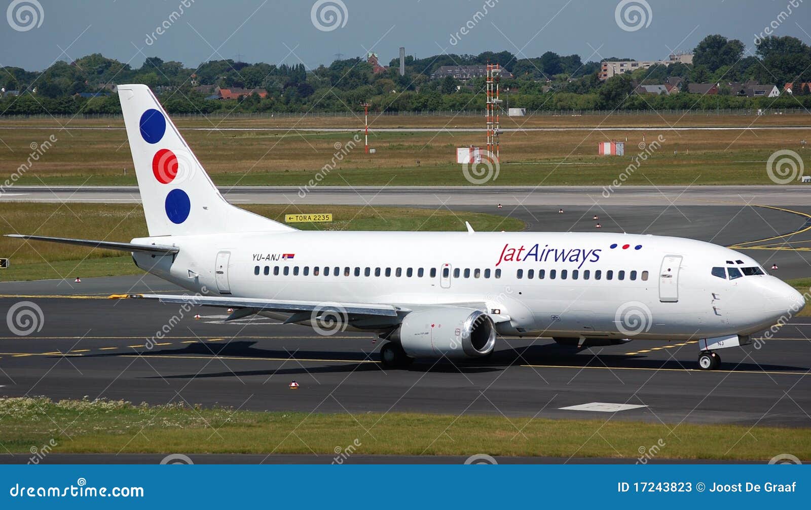Jat Airways Boeing 737 editorial stock photo. Image of airplane - 17243823