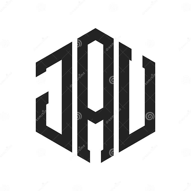 JAU Logo Design. Initial Letter JAU Monogram Logo Using Hexagon Shape ...